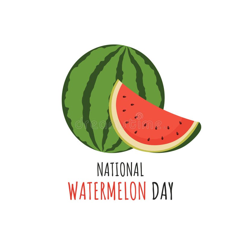 National Watermelon Day Poster Design. Vector Illustration. Stock ...