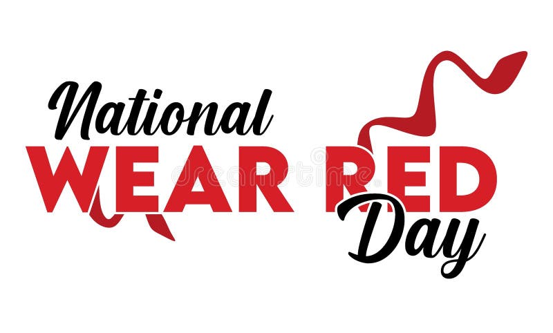 National Wear Red Day on February 7th Template Hand Drawn Cartoon Flat ...