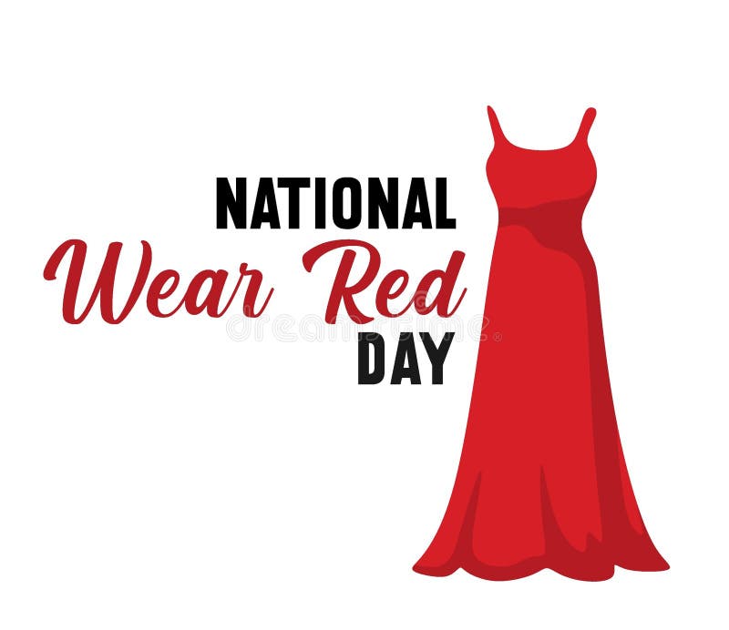 National Wear Red Day Design Stock Vector - Illustration of vector ...