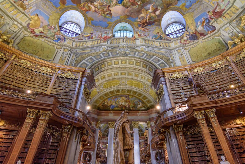 Nationalbibliothek Prunksaal, State Hall of the Austrian National ...