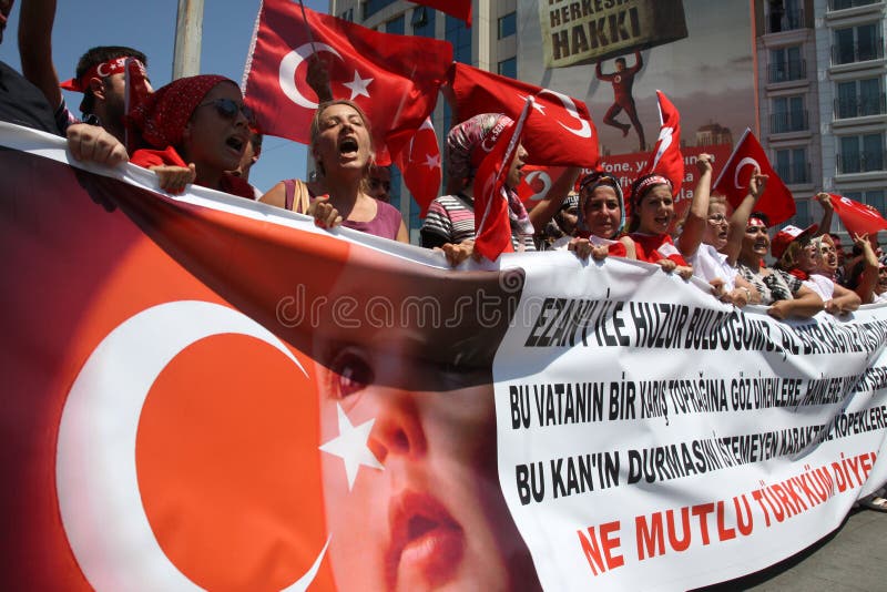 Nationalist Turkish Demonsration Editorial Stock Photo - Image of ...