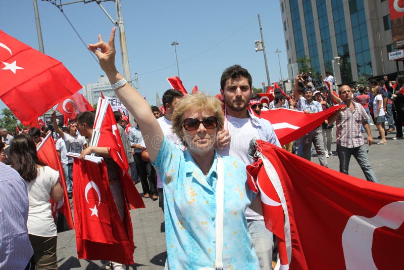 Nationalist Turkish Demonsration Editorial Stock Image - Image of ...
