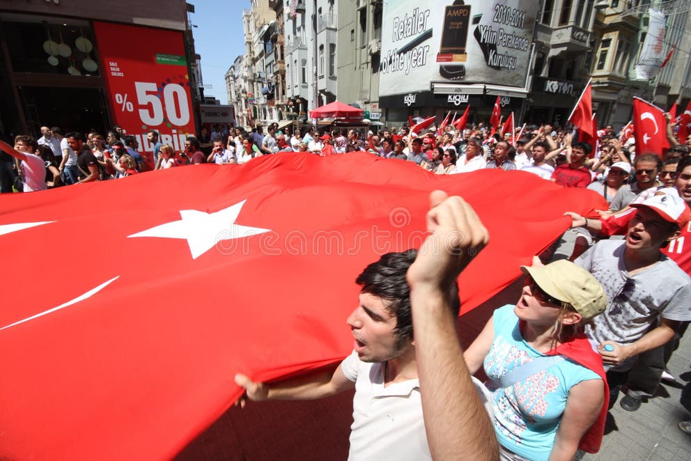 Nationalist Turkish Demonsration Editorial Stock Image - Image of ...