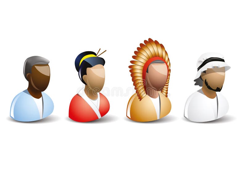 Nationality icons set stock illustration. Illustration of crowd - 65317367