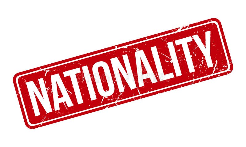 Nationality Rubber Stamp. Red Nationality Rubber Grunge Stamp Seal ...