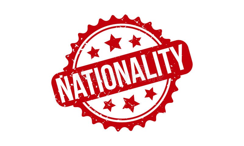 Nationality Rubber Stamp. Red Nationality Rubber Grunge Stamp Seal ...