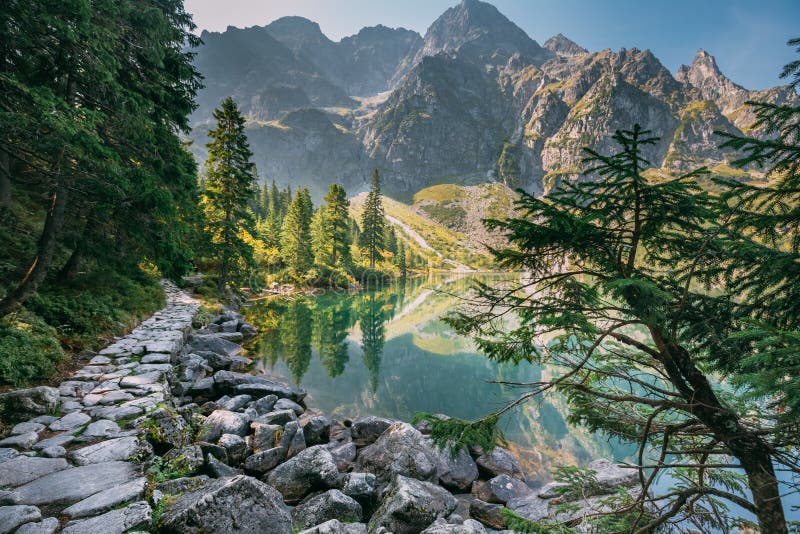 Nationalpark Tatra, Polen Kleiner Mountainssee Zabie Oko Oder M ...