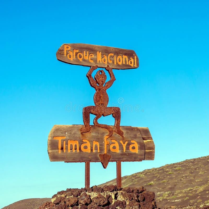 Nationalpark-Teufelzeichen Lanzarote Timanfaya Redaktionelles ...