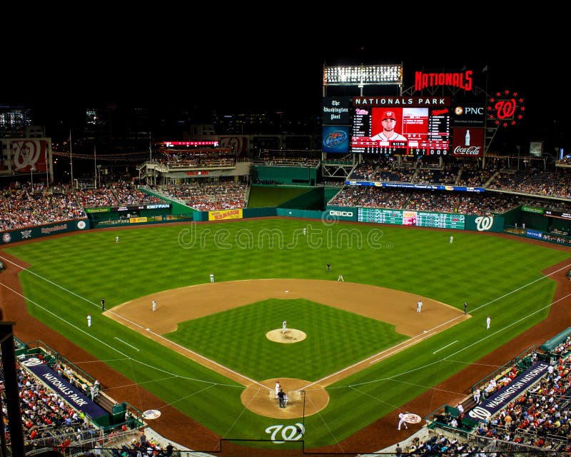 Baseball - Nationals Park from Left Field Editorial Photography - Image ...