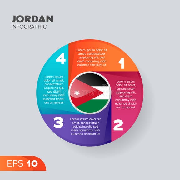 Jordan Infographic Circle Element Stock Vector - Illustration of ...