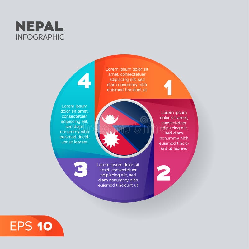 Nepali Infographic Circle Element Stock Vector - Illustration of ...