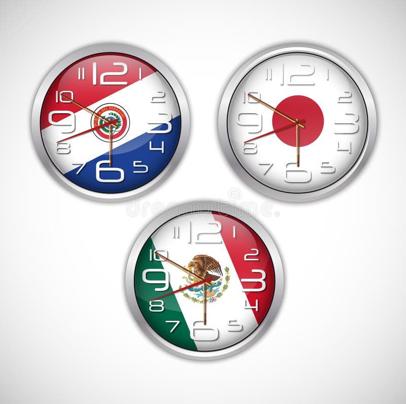 Nations Wall Clocks of Flag Stock Vector - Illustration of country ...