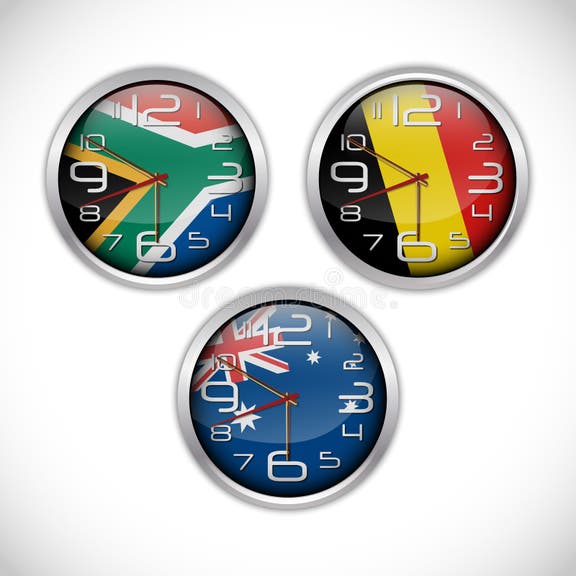 Nations Wall Clocks of Flag Stock Vector - Illustration of national ...