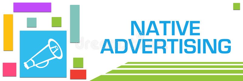 Native Advertising Colorful Squares Left Stock Illustration ...