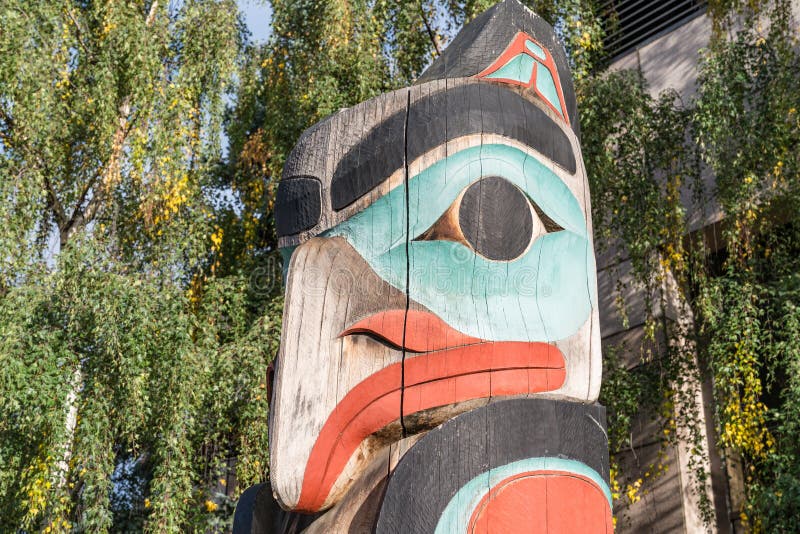 Native Alaskan Totem Pole stock photo. Image of symbolism - 261722844