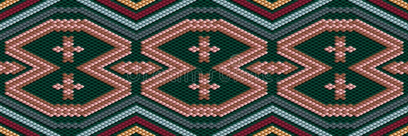 Native American Andean Beadwork Pattern Stock Photo - Image of ...