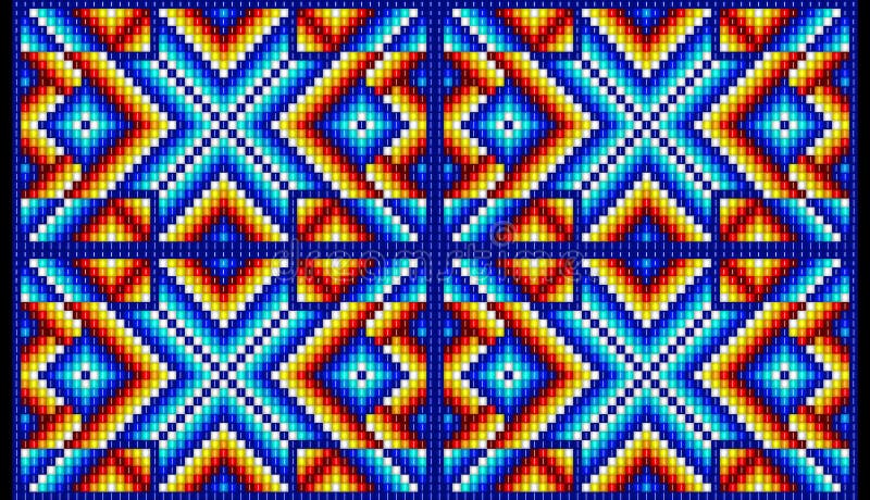 Native American Art. Beadwork and Woven Blanket Patterns. Stock ...