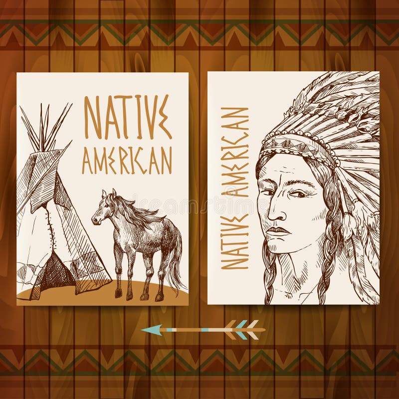Native american stock vector. Illustration of chief, dream - 54988165