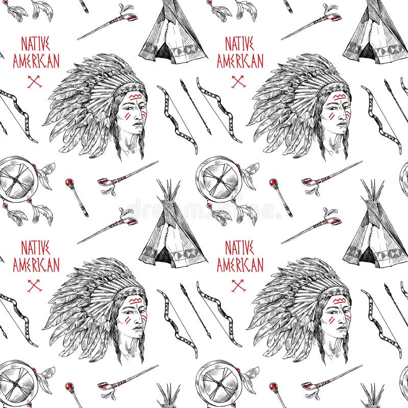 Native american stock vector. Illustration of graphic - 54407517