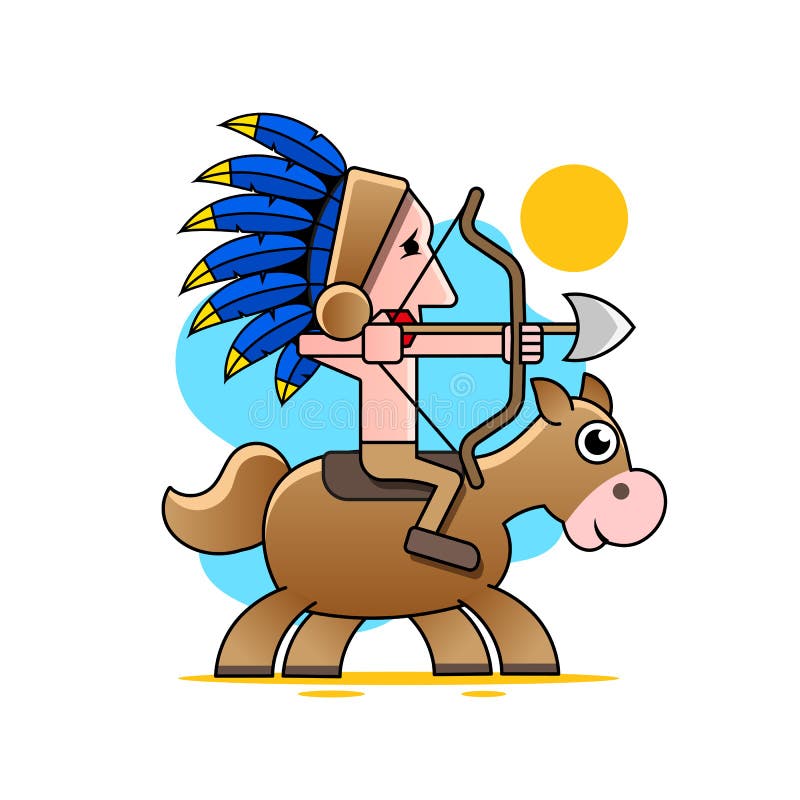 Native American Cartoon Bow Arrow Stock Illustrations – 386 Native ...