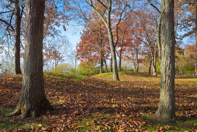 Native American Burial Mounds Stock Image - Image of color, indian ...