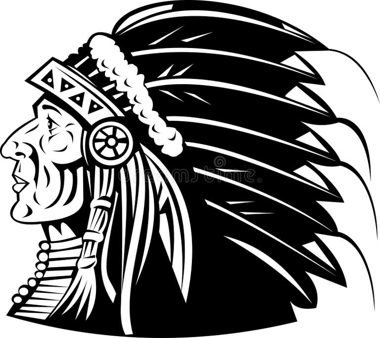 Native American Side Profile Stock Illustrations – 228 Native American ...
