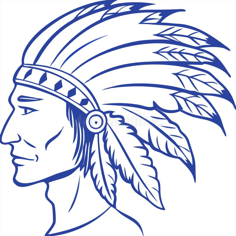 Native American Side Profile Stock Illustrations – 187 Native American ...