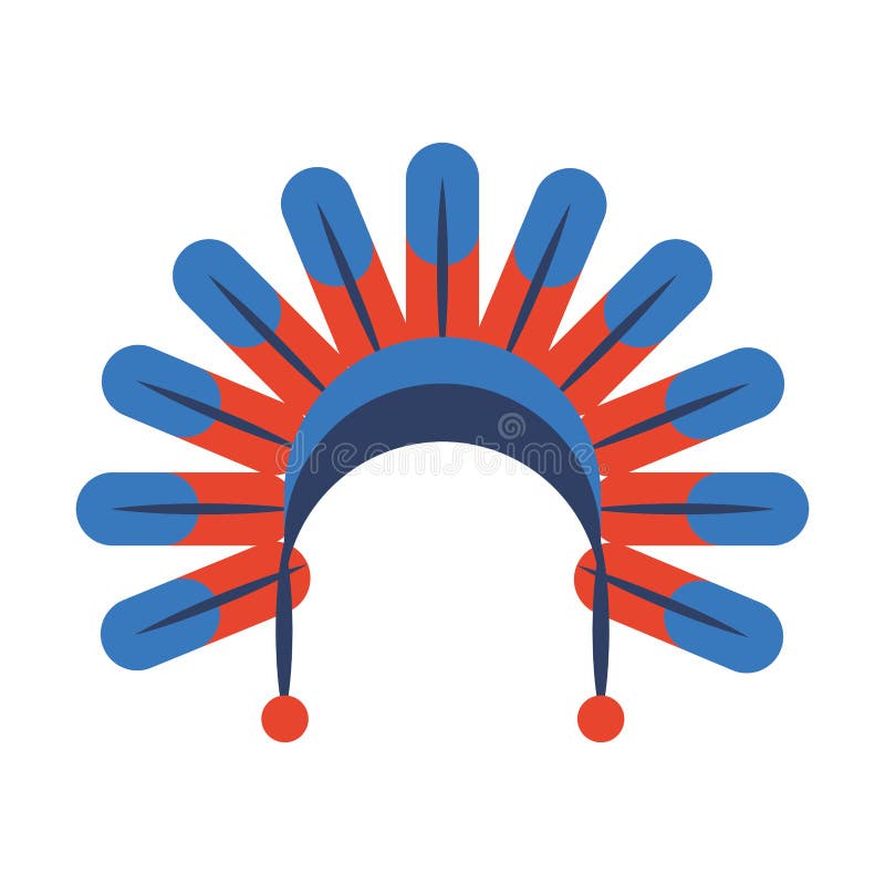 Native American Feather Hat Stock Vector - Illustration of feather ...