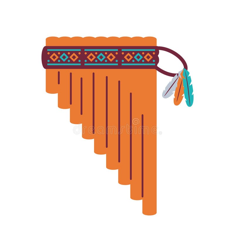 Native American Flute Instrument Stock Vector - Illustration of culture ...