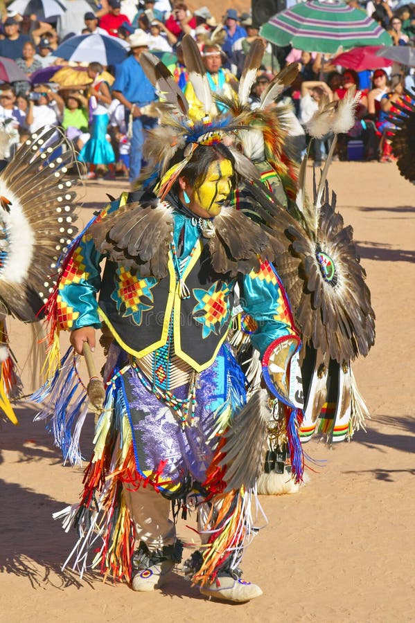 Native American in Full Regalia Dancing at Pow Wow Editorial Photo ...