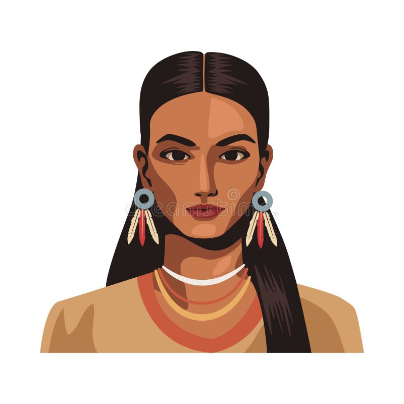 Native American Girl Illustration Stock Illustration - Illustration of ...