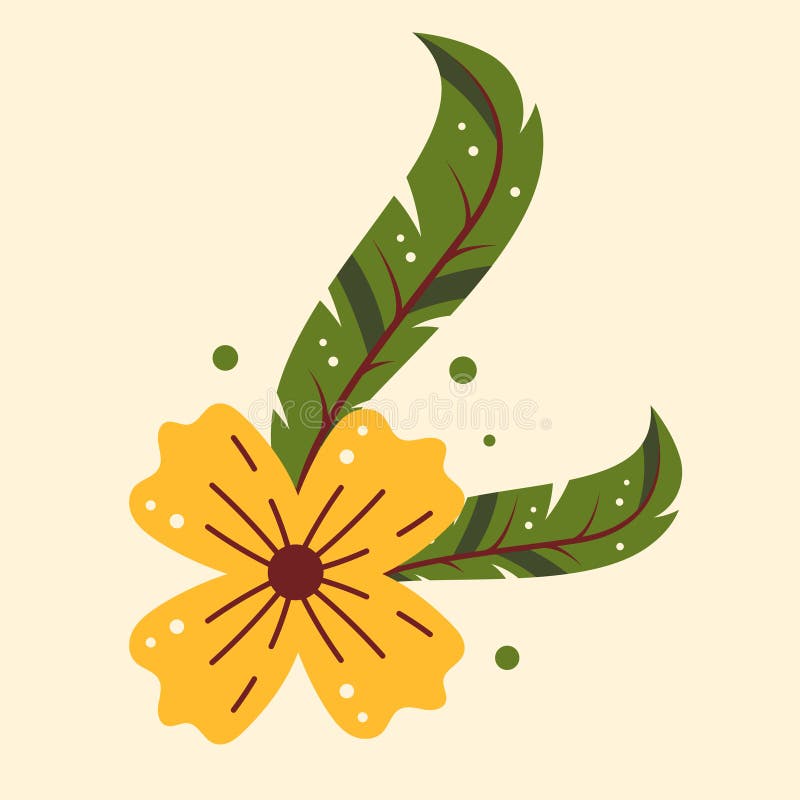 Native American Heritage Month Flower Design Element Collection Stock ...