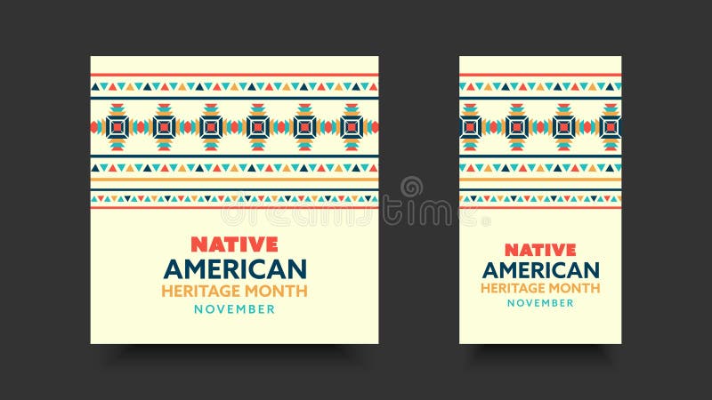 Native American Heritage Month. Pattern Design for Greetings ...