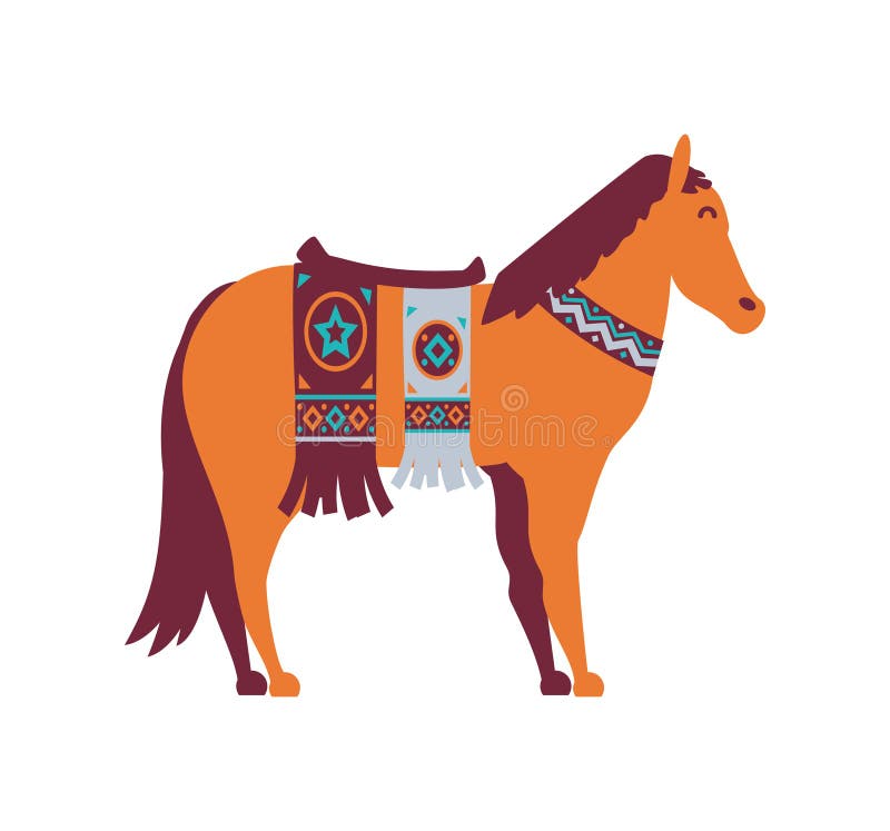 Native american horse stock vector. Illustration of vintage - 300207895
