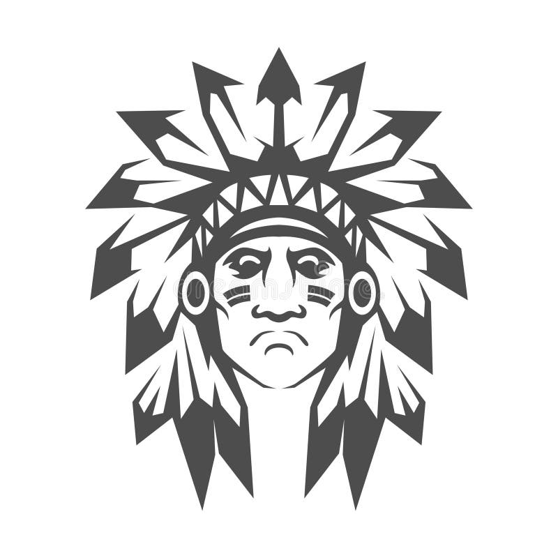Native American Icon Logo Design Stock Vector - Illustration of ...