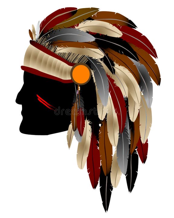 Native American Indian Man Side View Stock Illustrations – 36 Native ...
