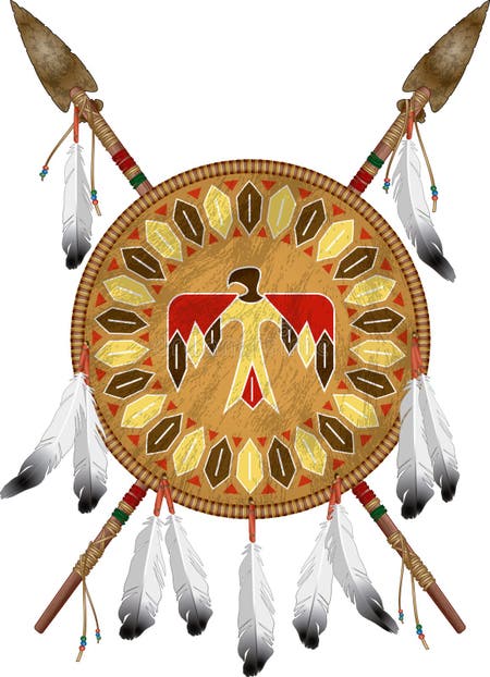 Native American Warrior Shield Stock Illustrations – 212 Native ...