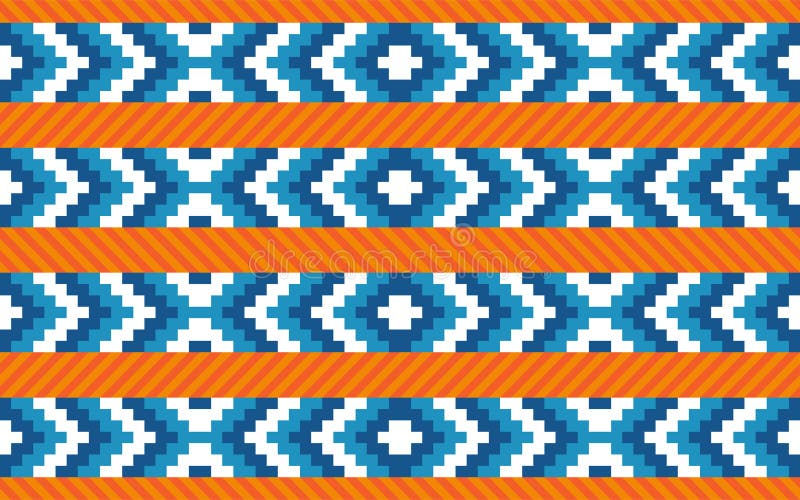 Native American Pattern Chevron and Diagonal Stripes Stock Illustration ...