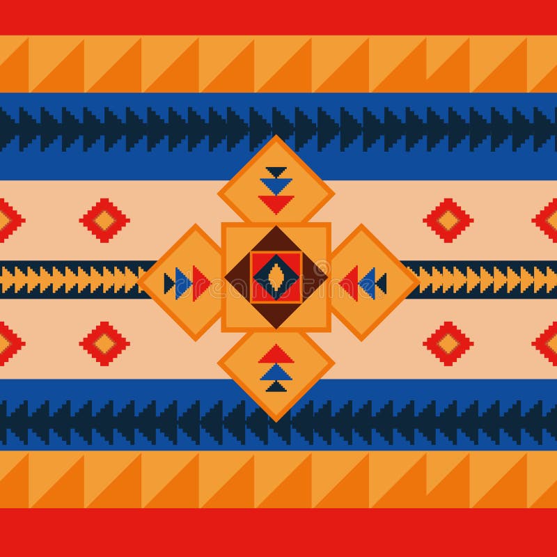 Native American Pattern Design Stock Vector - Illustration of ceremony ...