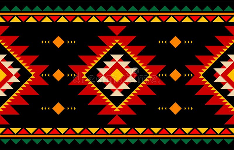Native American Pattern 006 Stock Vector - Illustration of motif ...