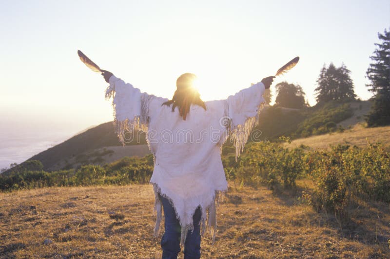 A Native American Performing an Earth Ceremony Editorial Stock Image ...