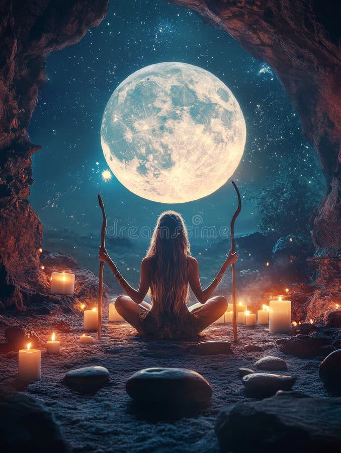 A Native American Person Performs a New Moon Drum Birthing Ceremony ...