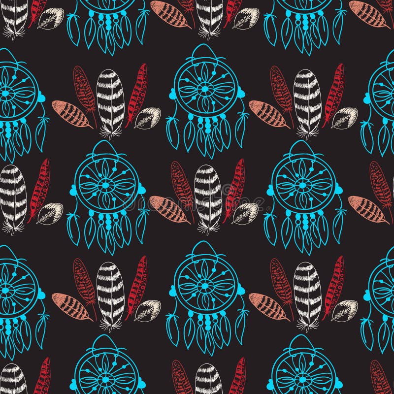 Native American Seamless Pattern Stock Vector - Illustration of element ...