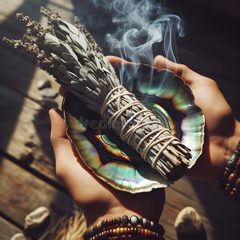 Native American Smudging Bundle, Ai Created Image Stock Illustration ...