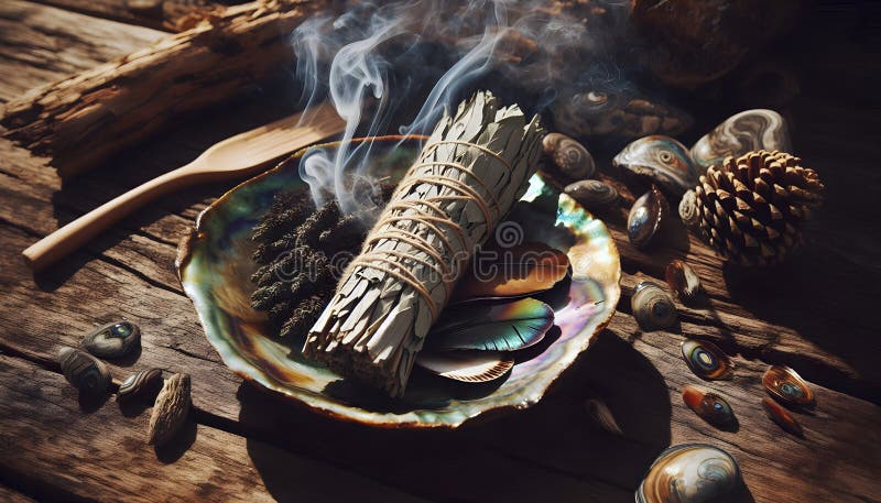 Native American Smudging Bundle, Ai Created Image Stock Illustration ...