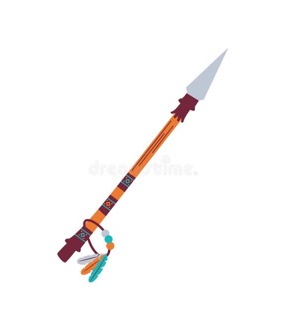 Native american spear stock vector. Illustration of america - 300207530