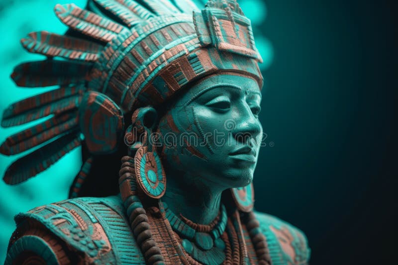 Native American Statue. Generate Ai Stock Illustration - Illustration ...