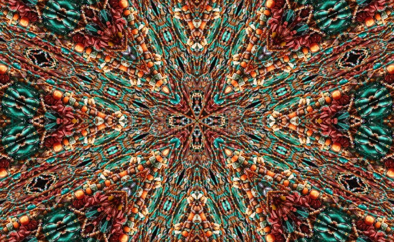 Native American Style Abstract Background Kaliedoscope Beads Stock ...