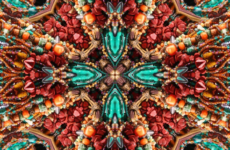 Native American Style Abstract Background Kaliedoscope Beads Stock ...