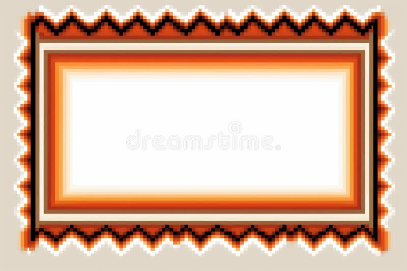 Native American Style Frame with a Border in the Style of the Native ...